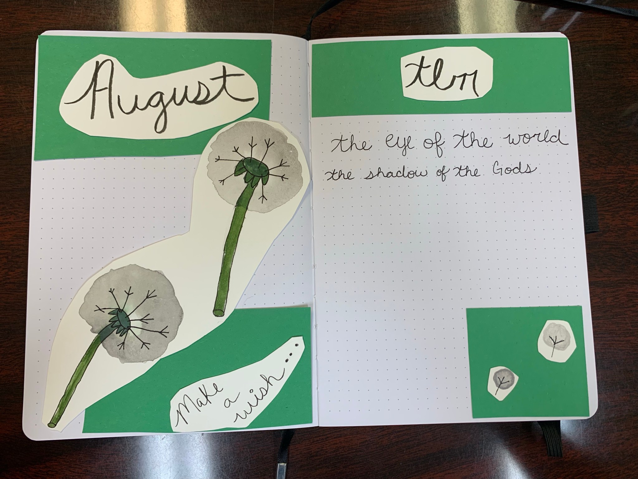 August 2021 Reading Journal: Dandelion Wishes - Wildwood Reads