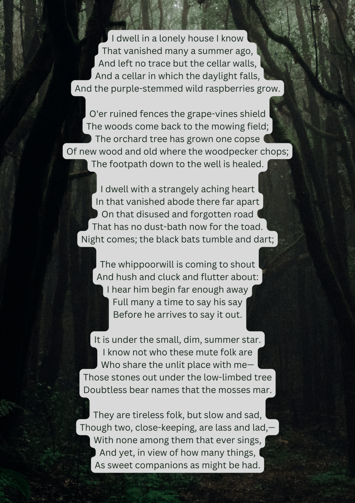 Favorite Poem Friday: Ghost House by Robert Frost - Wildwood Reads